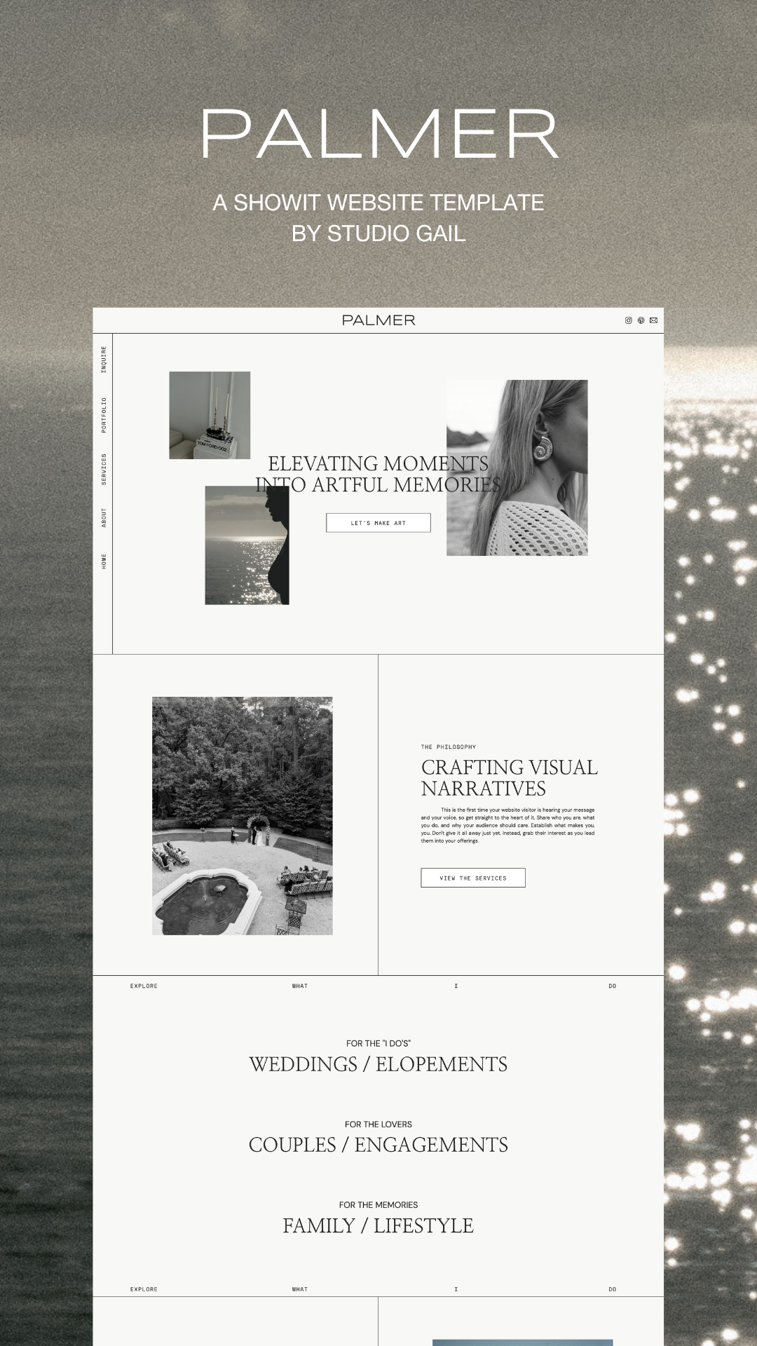Meet Palmer: Modern, Editorial Showit Website Template | STUDIO GAIL ...